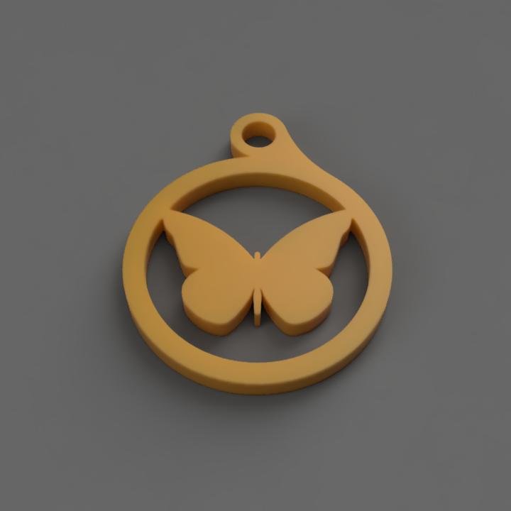 Butterfly Keychain 3D Printer Model Download Free STL File - 3axis.co