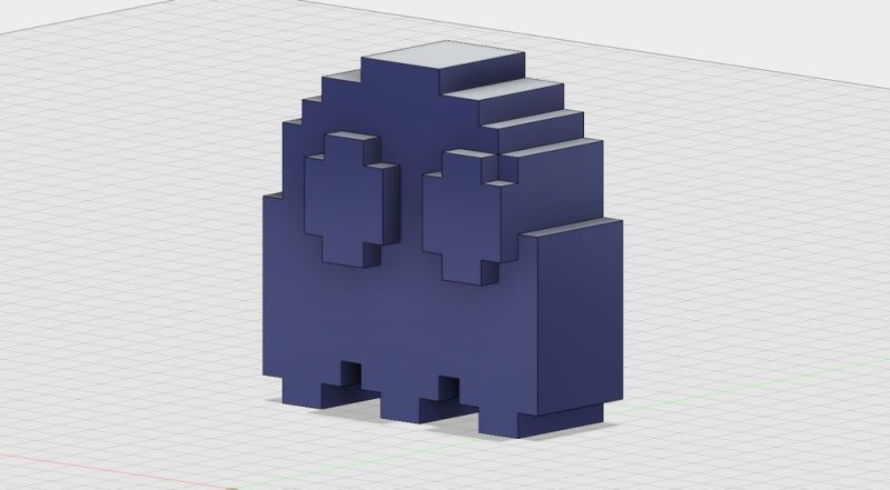 Pixel Pacman Ghost 3D Printer Model Download Free STL File - 3axis.co