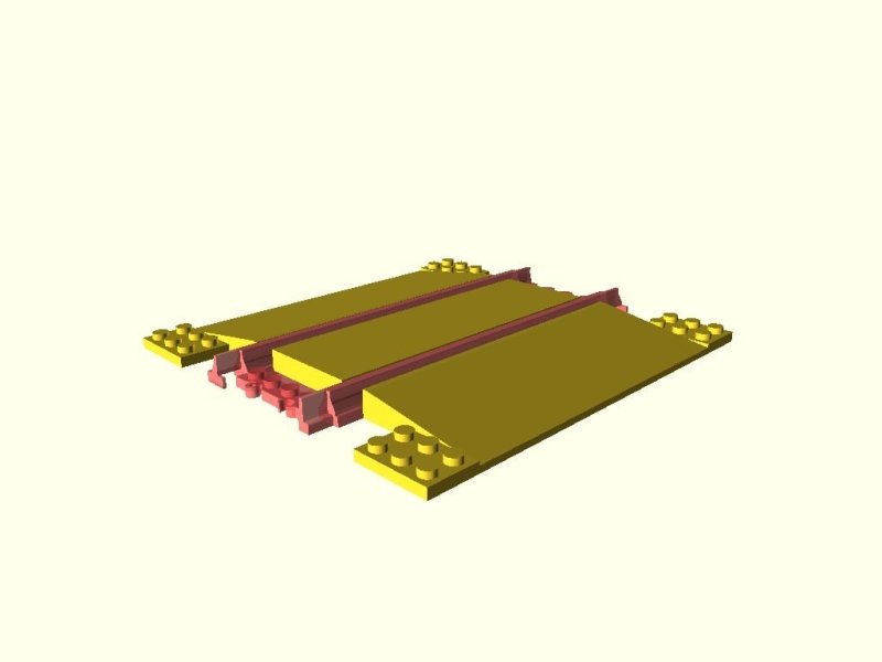 Lego City Train Track Compatible Straight OpenSCAD Smuk Version 3D ...