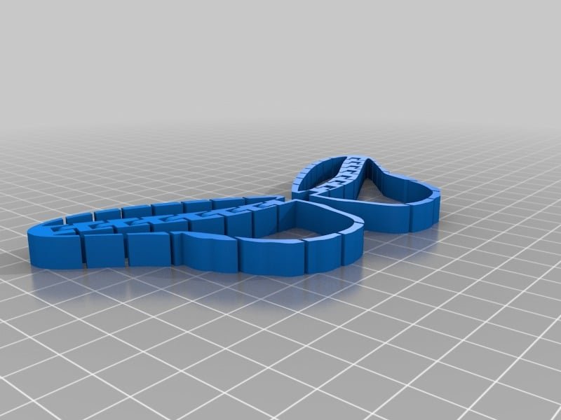 Articulated Butterfly (two Color) 3D Printer Model Download Free STL ...