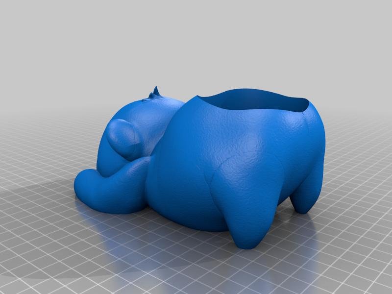 Panda Planter 3D Printer Model Download Free STL File - 3axis.co