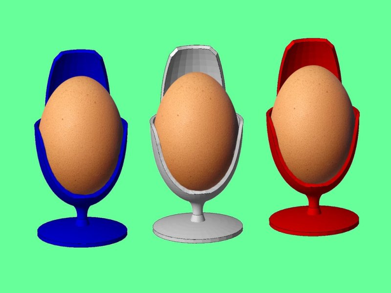 Eggs Chair 3D Printer Model Download Free STL File - 3axis.co