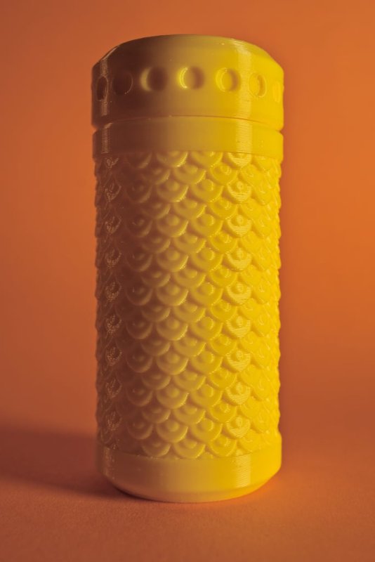 Textured Screw Cap Container 3D Printer Model Download Free STL File ...