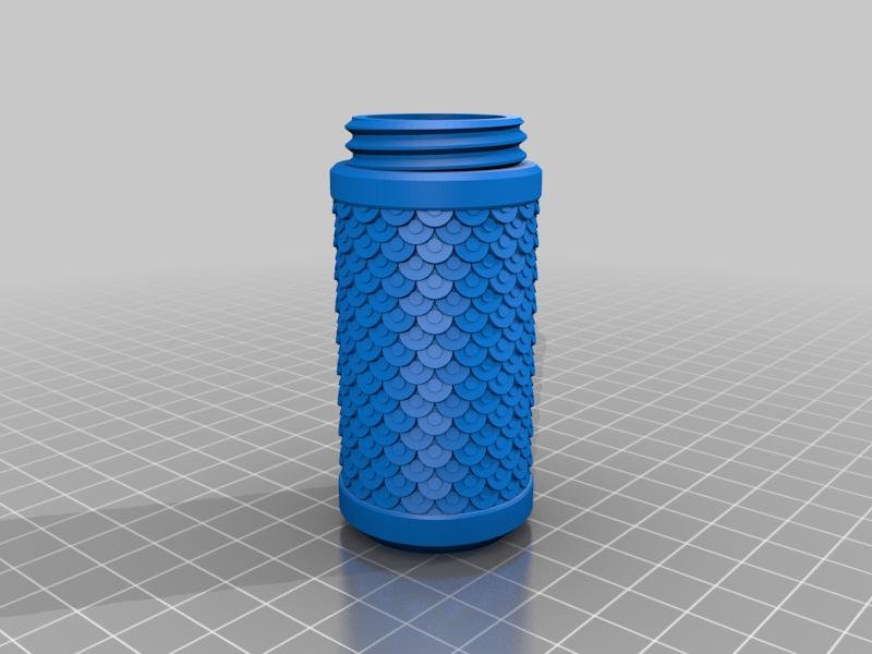 Textured Screw Cap Container 3D Printer Model Download Free STL File ...