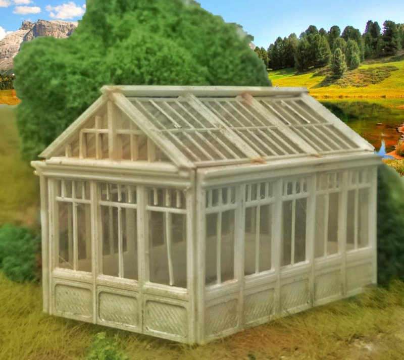 H0 Scale Greenhouse 3D Printer Model Download Free STL File - 3axis.co