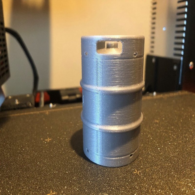 Beer Keg Scale Model Standard US Half Barrel 15.5 Gallons 3D Printer ...