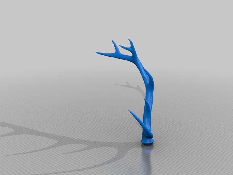 Low Poly Deer Skull And Antlers 3D Printer Model Download Free STL File ...