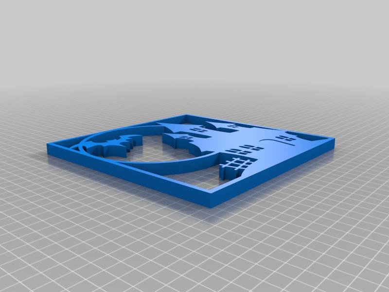 2D Haunted House 3D Printer Model Download Free STL File - 3axis.co