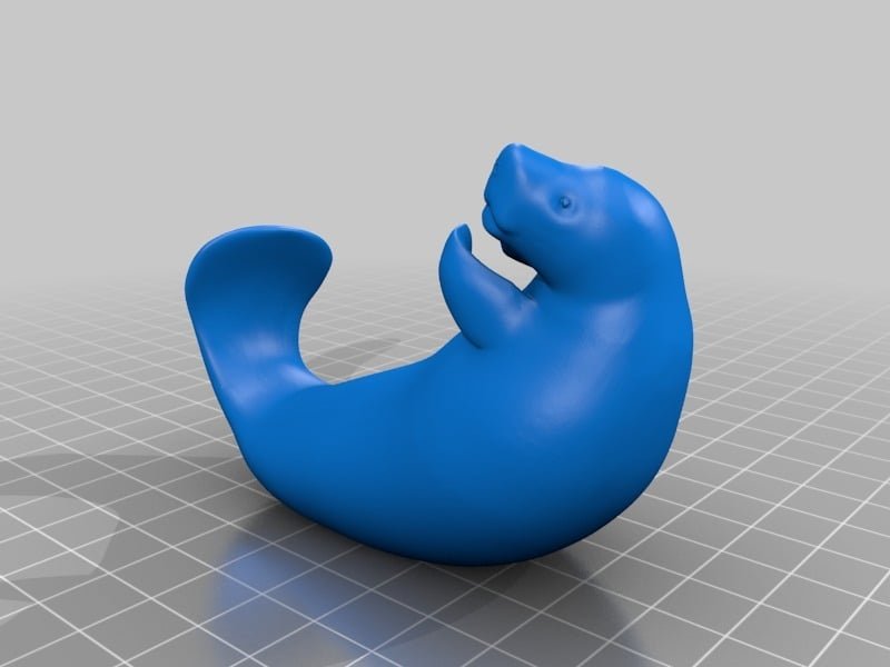 Molly The Manatee 3D Printer Model Download Free STL File - 3axis.co