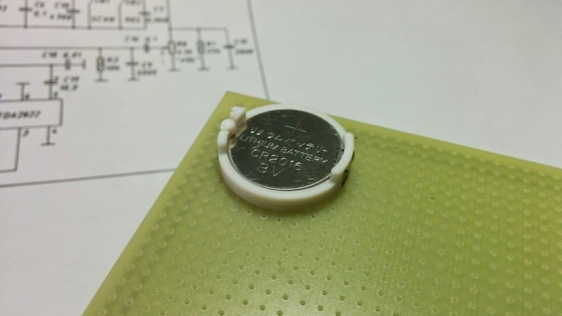 CR2016/2032 Battery Holder 3D Printer Model Download Free STL File - 3axis.co