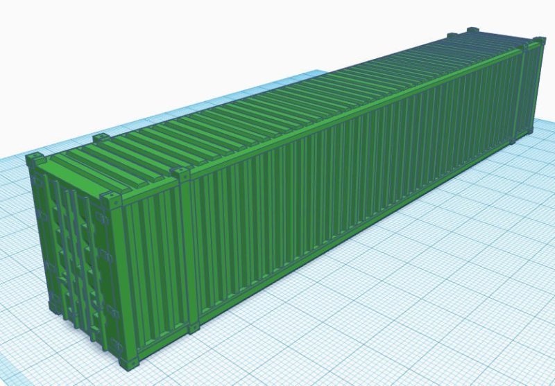 HO Scale Shipping Containers 10ft 20ft 40ft 48ft 3D Printer Model ...