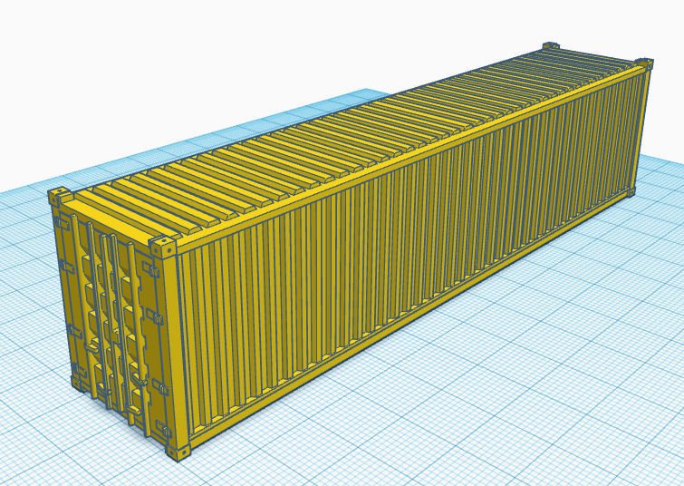 HO Scale Shipping Containers 10ft 20ft 40ft 48ft 3D Printer Model ...
