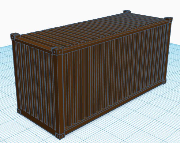 HO Scale Shipping Containers 10ft 20ft 40ft 48ft 3D Printer Model ...