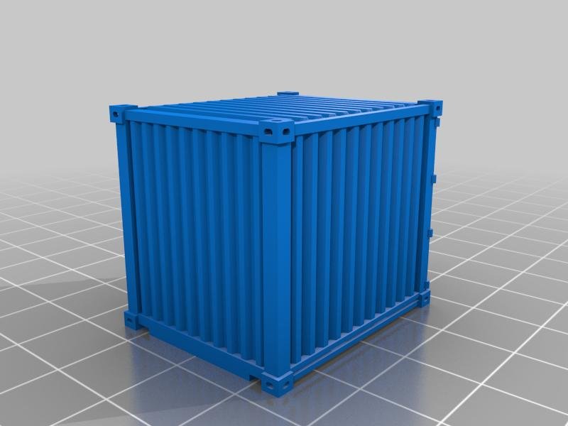 HO Scale Shipping Containers 10ft 20ft 40ft 48ft 3D Printer Model ...