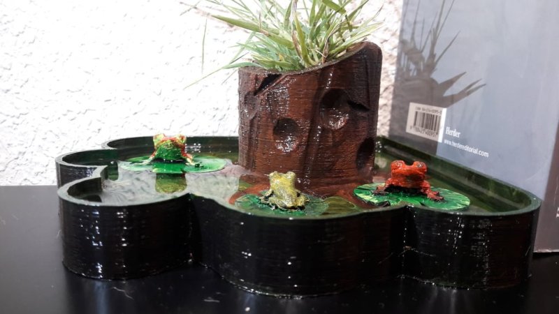 Flower Pot – Froggy Pond 3D Printer Model Download Free STL File - 3axis.co
