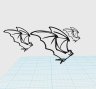Simple Bat Design 3D Printer Model Download Free STL File - 3axis.co