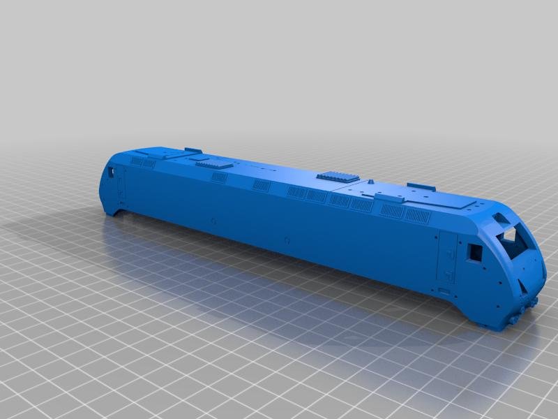 Modified HXD1D Locomotive Body_HO Scale 3D Printer Model Download Free STL File - 3axis.co