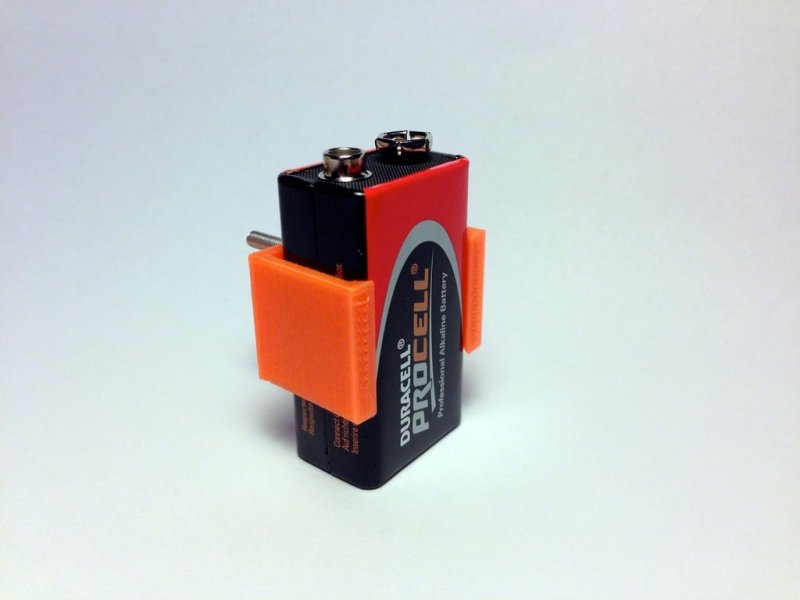 9V Battery Clip 3D Printer Model Download Free STL File - 3axis.co