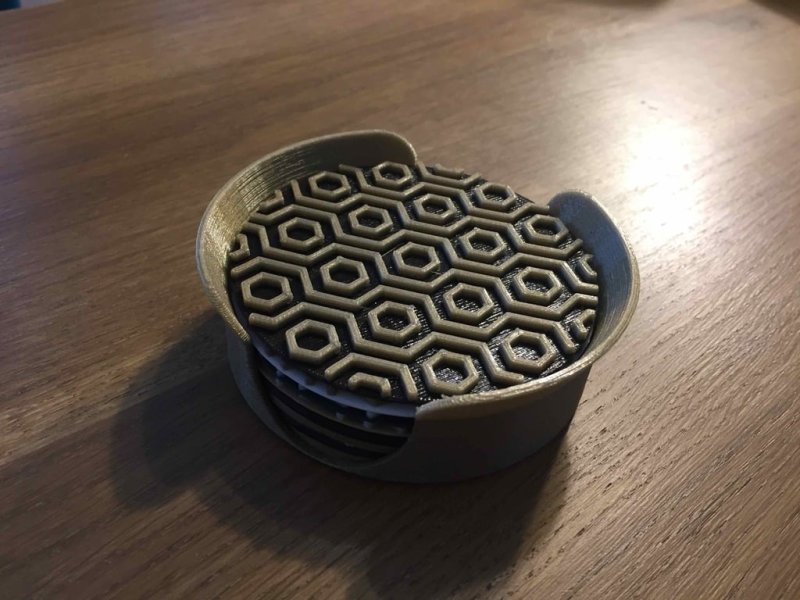 Art Deco Coaster Set 3D Printer Model Download Free STL File - 3axis.co