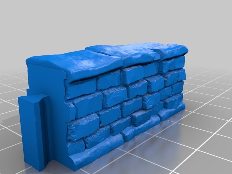 Stone Walls Set 3D Printer Model Download Free STL File - 3axis.co
