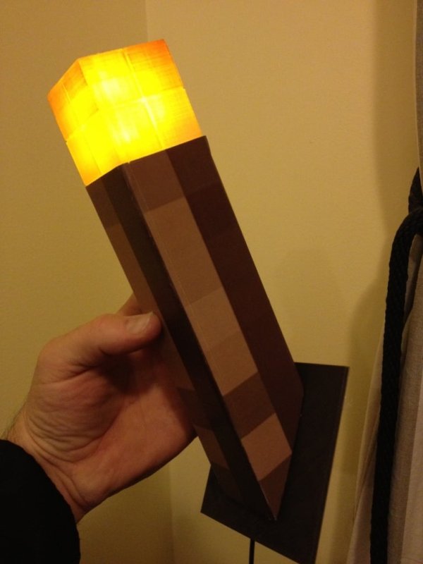 Minecraft Torch Nightlight 3D Printer Model Download Free STL File ...