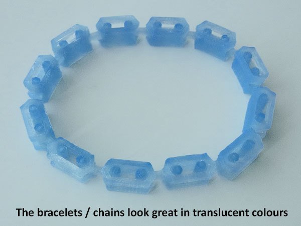 Customizable Link Bracelet 3D Printer Model Download Free STL File ...