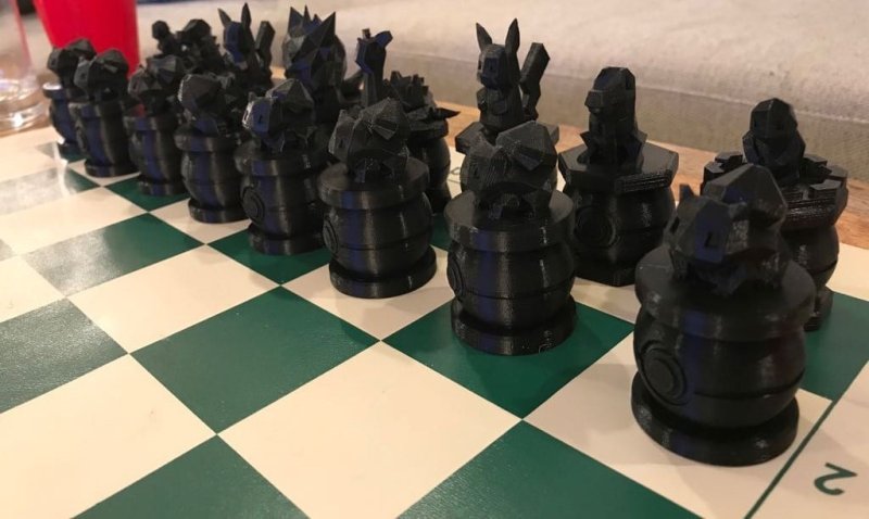 Low Poly Pokemon Chess Set 3D Printer Model Download Free STL File ...