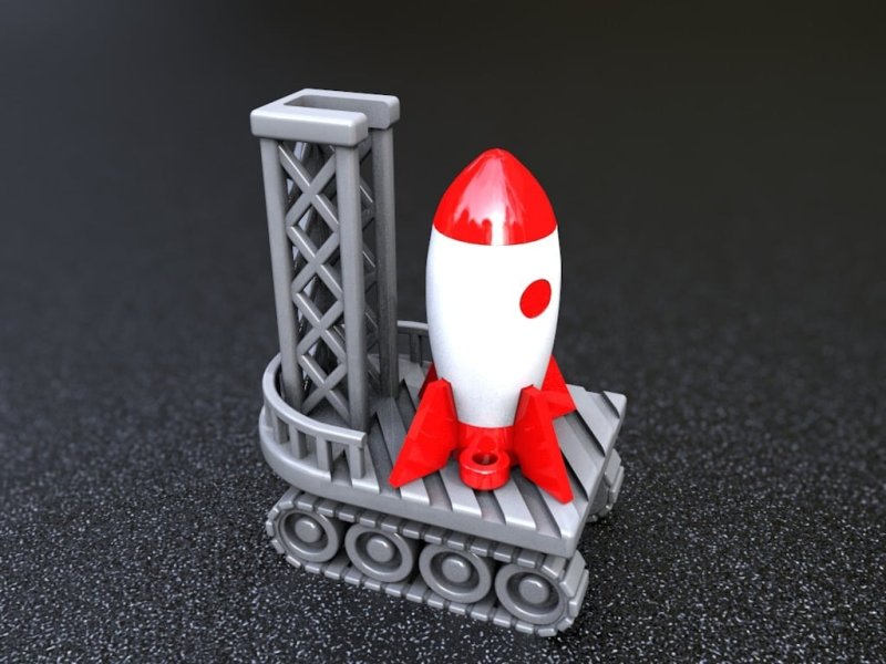 Desk Nuke W. Launchpad 3D Printer Model Download Free STL File - 3axis.co