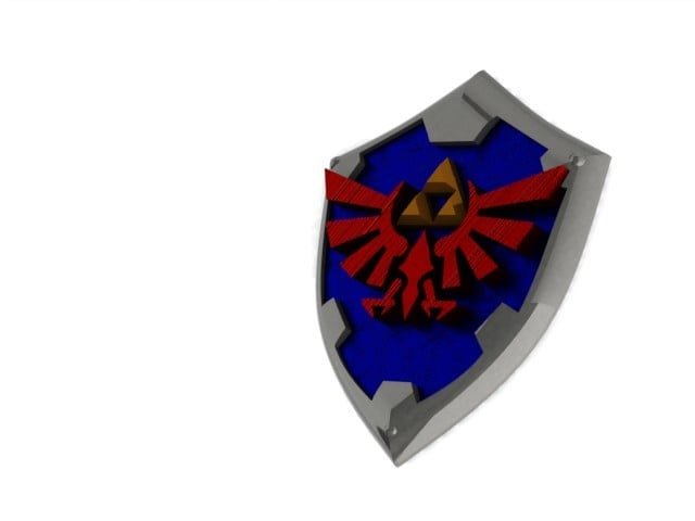 Hylian Shield. Zelda 3D Printer Model Download Free STL File - 3axis.co