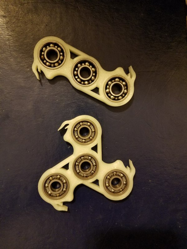 Flamed And Filleted Fidget Spinner Set (EDC) *Updated* 3D Printer Model ...