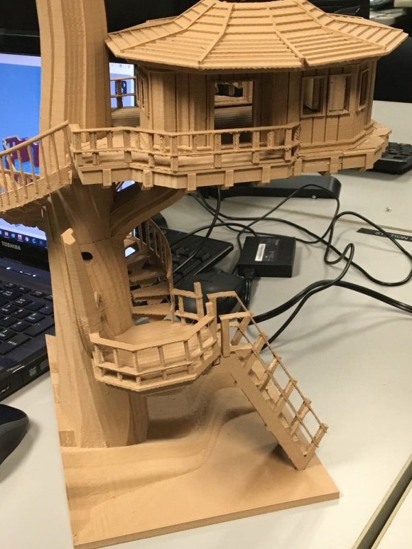 22″ Tree House 3D Printer Model Download Free STL File - 3axis.co