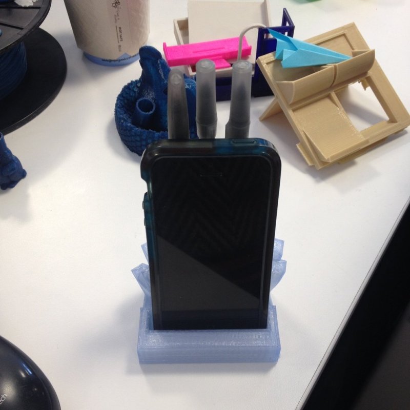 Crystal Pen Holder And IPhone Stand 3D Printer Model Download Free STL ...