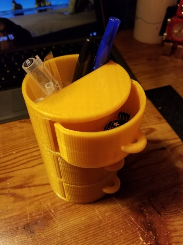 Penholder Drawer 3D Printer Model Download Free STL File - 3axis.co