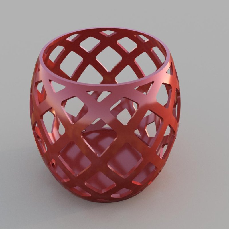 Candle Or Flower Pot Meshed Bowl 3D Printer Model Download Free STL ...