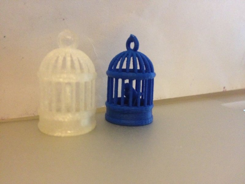 Bird In Cage Pendant 3D Printer Model Download Free STL File - 3axis.co