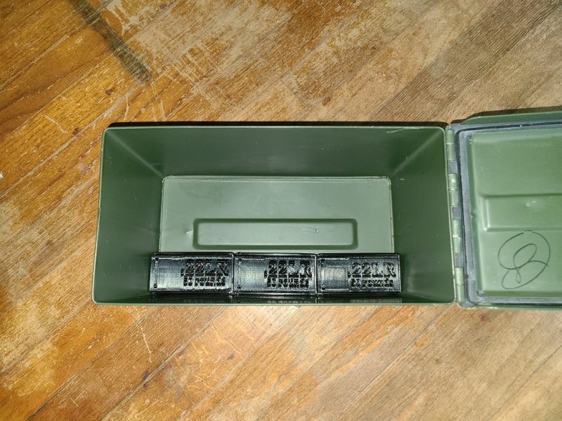 22lr Ammo Box – 50Rnd (Fits 50 Cal Ammo Can) 3D Printer Model Download ...