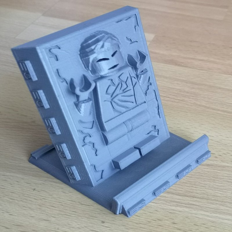 Lego Mini Figure Han Solo Phone Stand 3D Printer Model Download Free ...