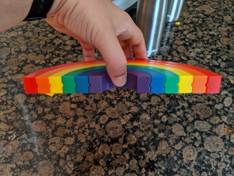 Stackable Rainbow Blocks 3D Printer Model Download Free STL File - 3axis.co