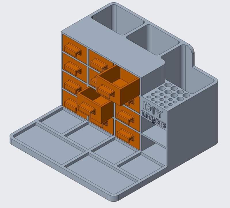 DIY Organiser V2 3D Printer Model Download Free STL File - 3axis.co