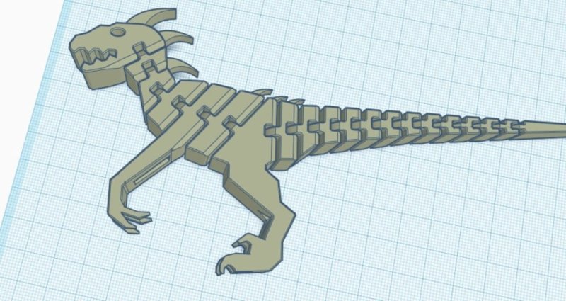 Flexi Indoraptor 3D Printer Model Download Free STL File - 3axis.co