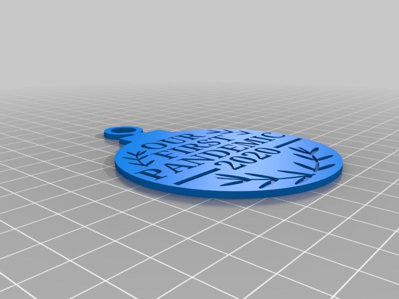 2020 Christmas Ornament. 3D Printer Model Download Free STL File - 3axis.co