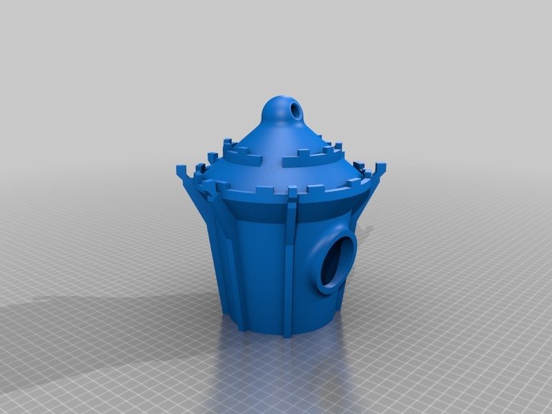 Birdhouse Castle 3D Printer Model Download Free STL File - 3axis.co