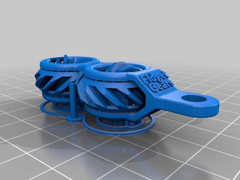 Fidget Gears V2 Keychain Print In Place 3D Printer Model Download Free ...