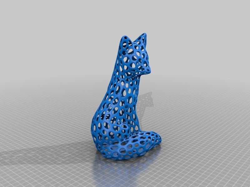 Fox – Voronoi Style 3D Printer Model Download Free STL File - 3axis.co