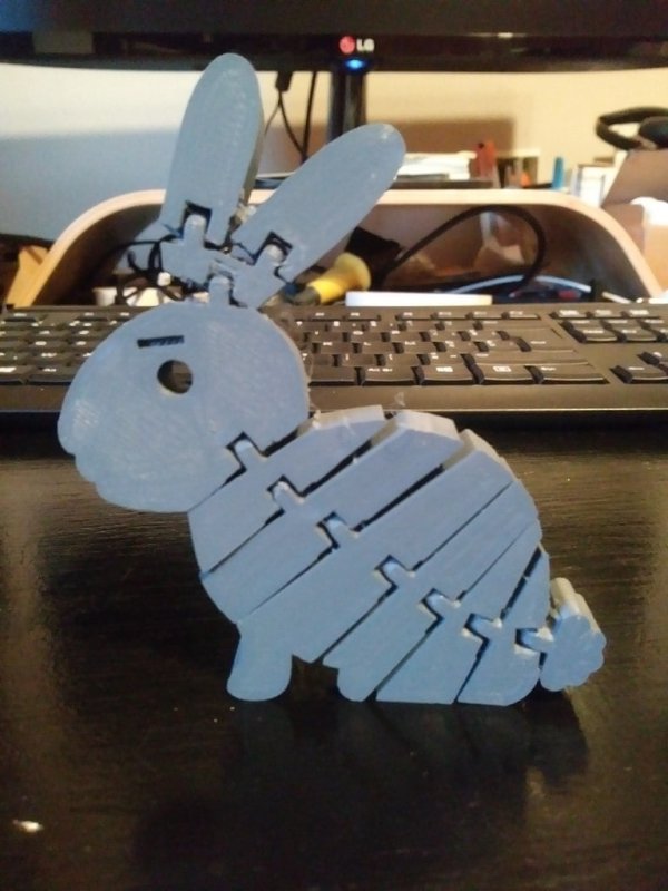 Flexi Rabbit With Strong Links 3D Printer Model Download Free STL File ...