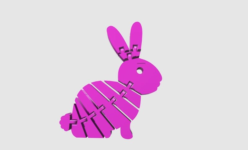 Flexi Rabbit With Strong Links 3D Printer Model Download Free STL File ...