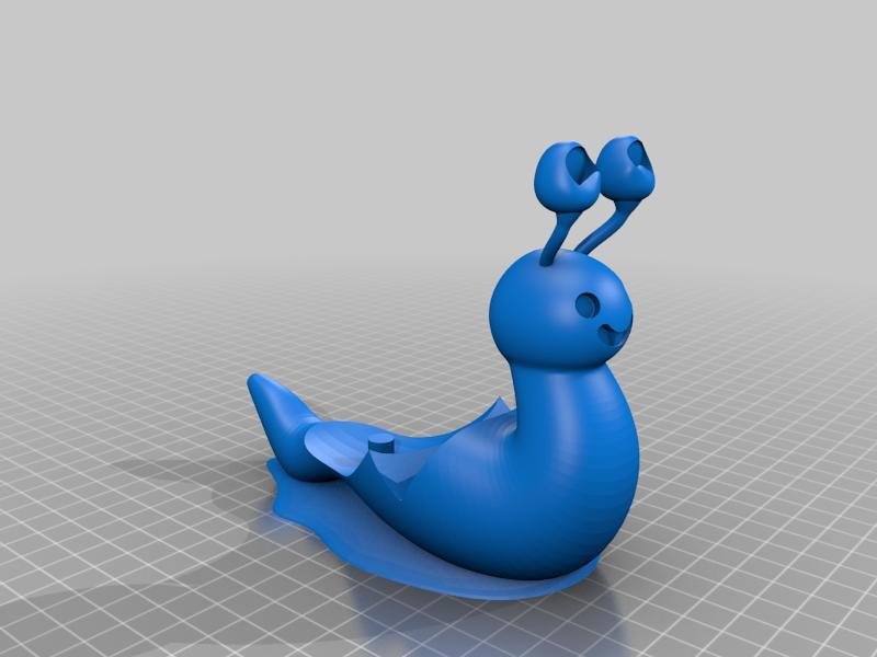 Cute Snail 3D Printer Model Download Free STL File - 3axis.co