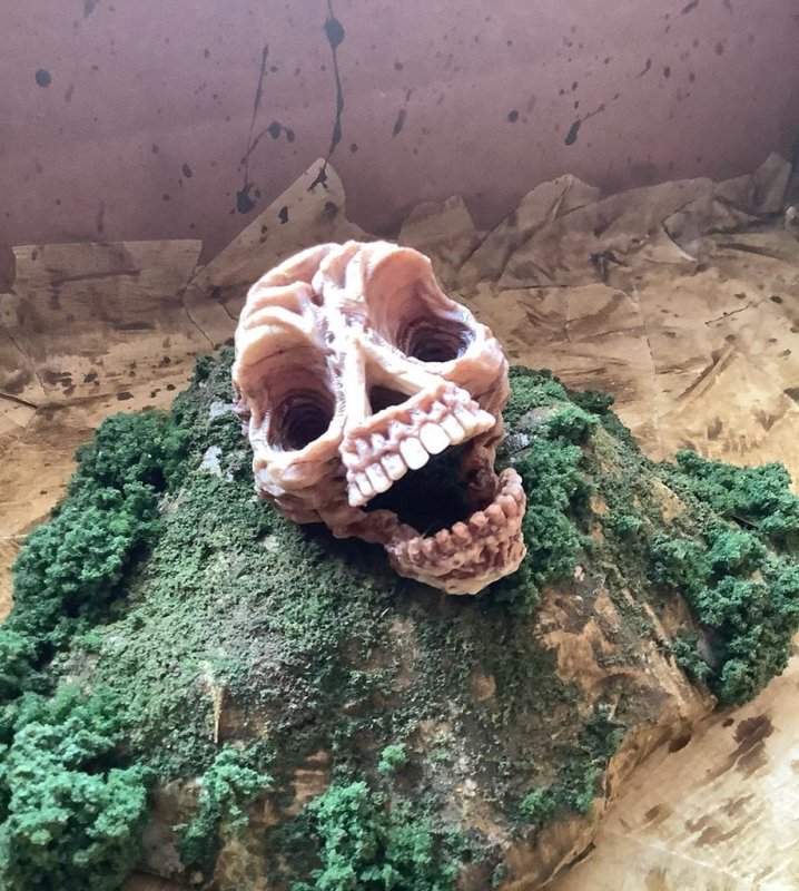 The Cursed Skull 3D Printer Model Download Free STL File - 3axis.co