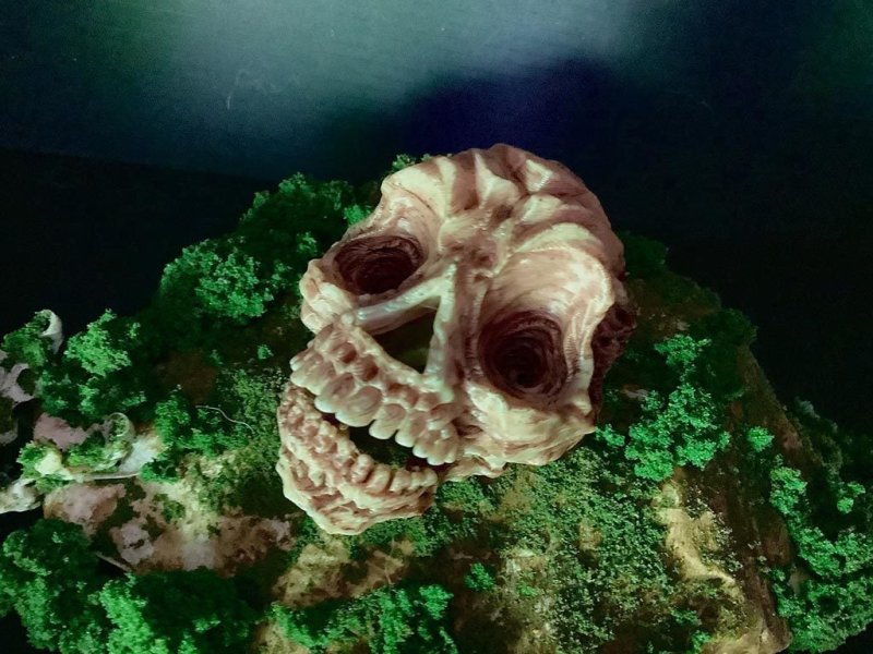 The Cursed Skull 3D Printer Model Download Free STL File - 3axis.co