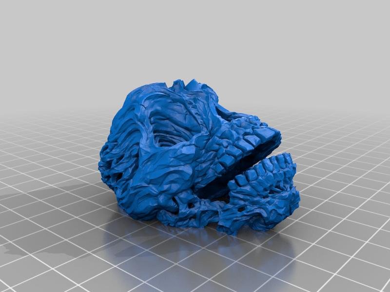 The Cursed Skull 3D Printer Model Download Free STL File - 3axis.co